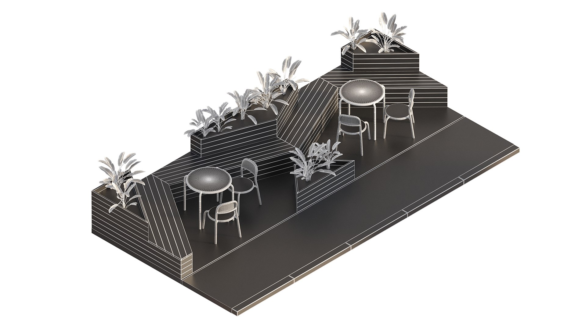 Parklet 1 3D Model - TurboSquid 2253310