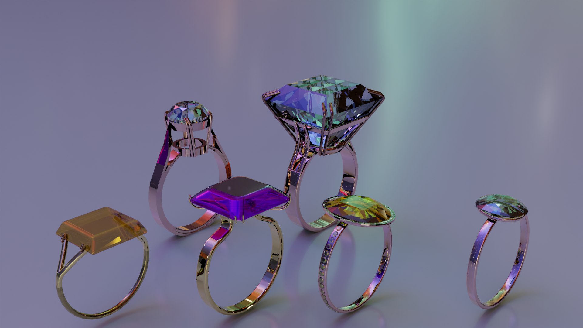 6 Weeding Rings Model - TurboSquid 2293573