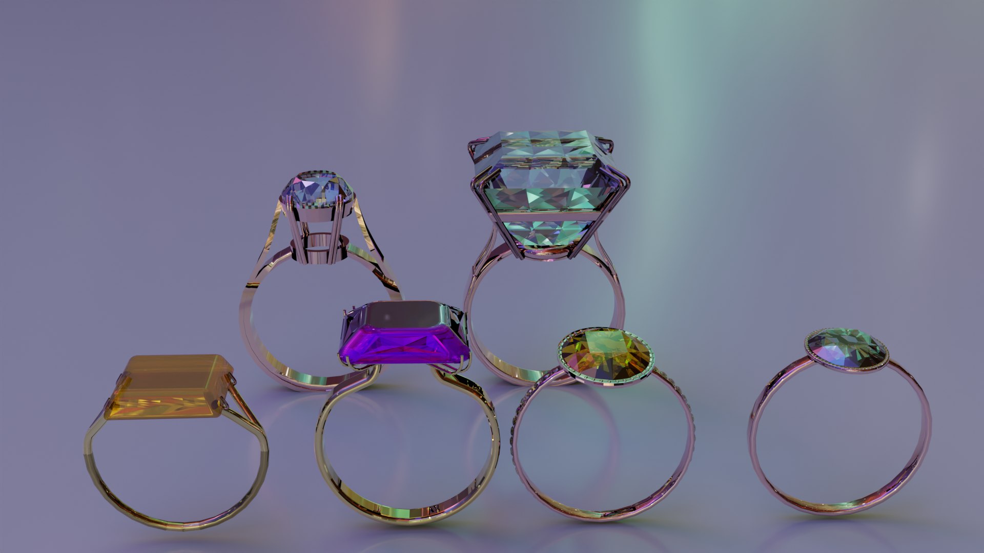 6 Weeding Rings Model - TurboSquid 2293573
