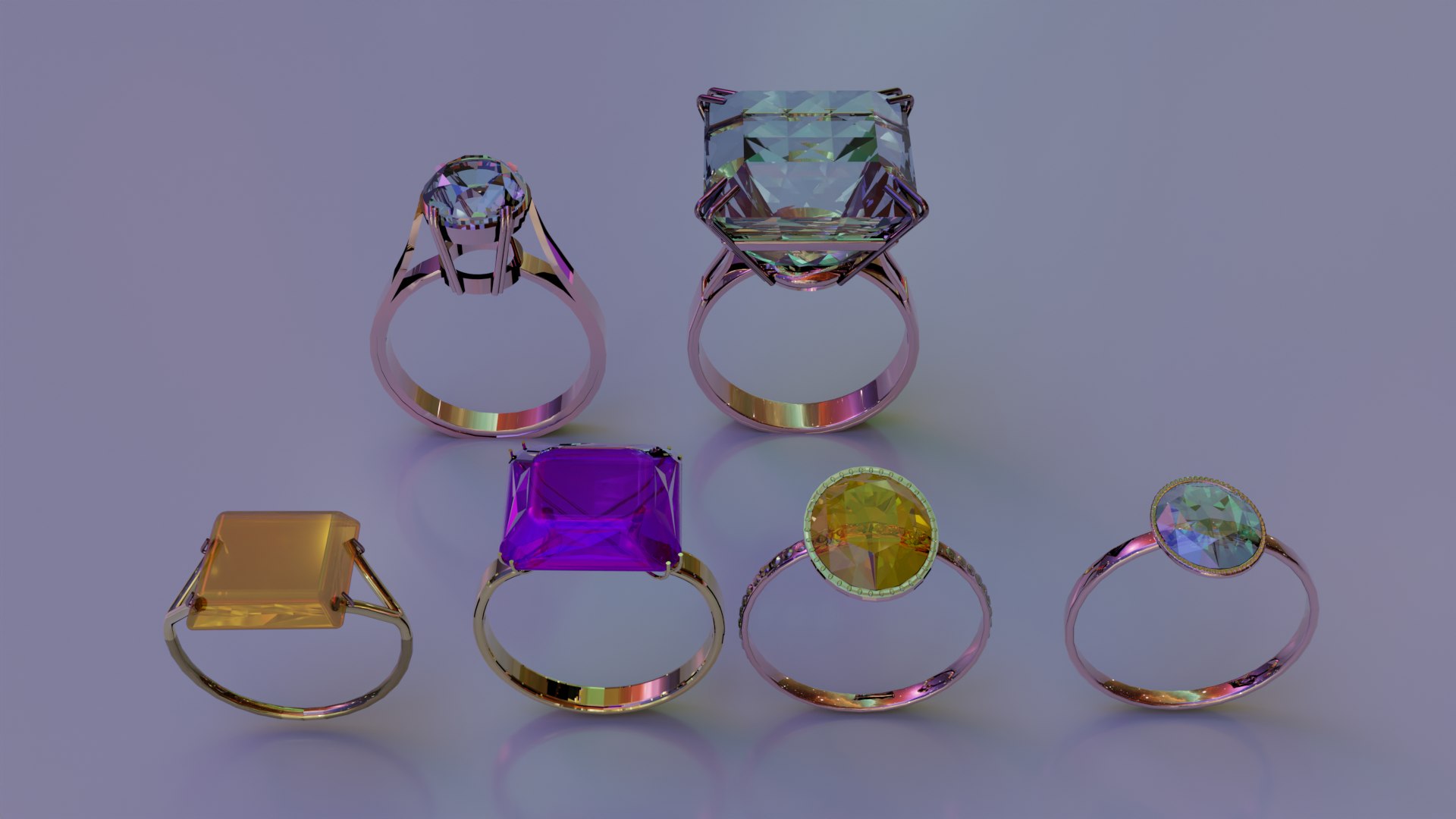6 Weeding Rings Model - TurboSquid 2293573