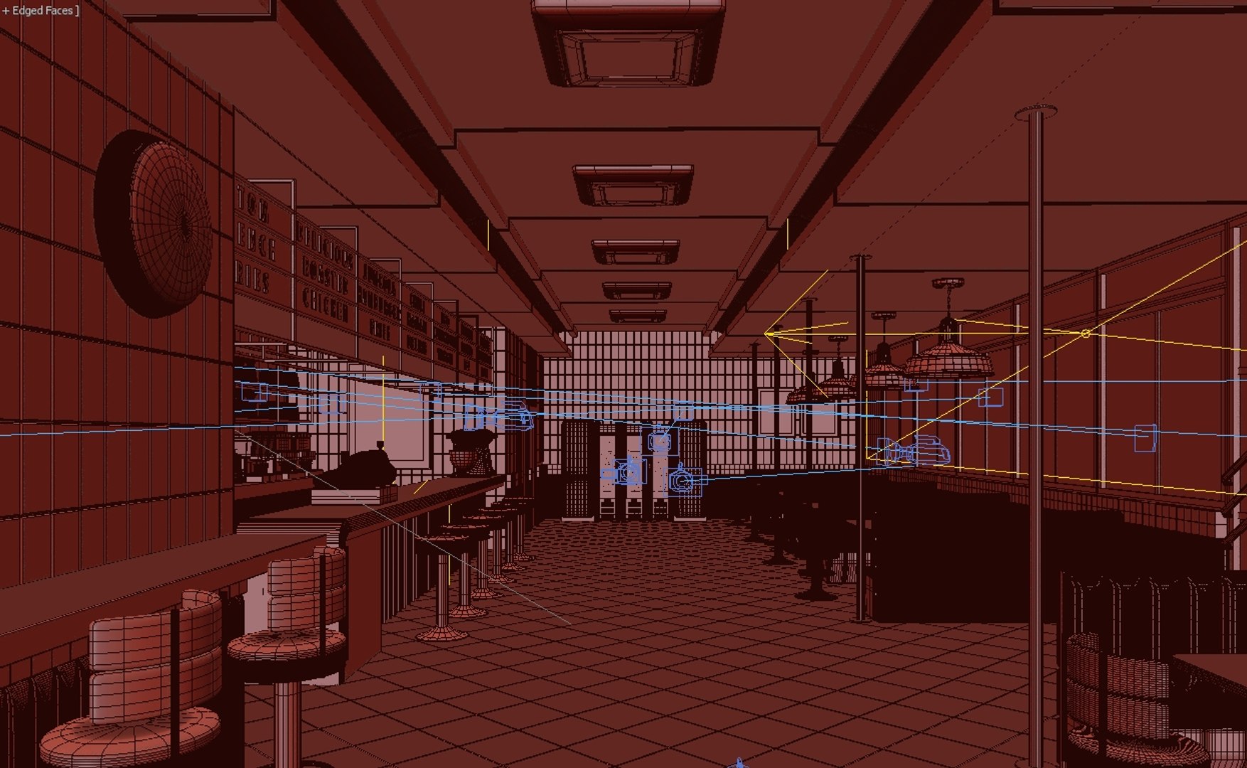 Retro Diner Exterior and Interior 3D model - TurboSquid 2087347