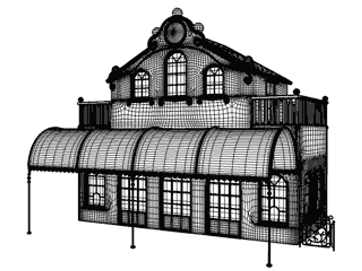 cartoon station 3d model