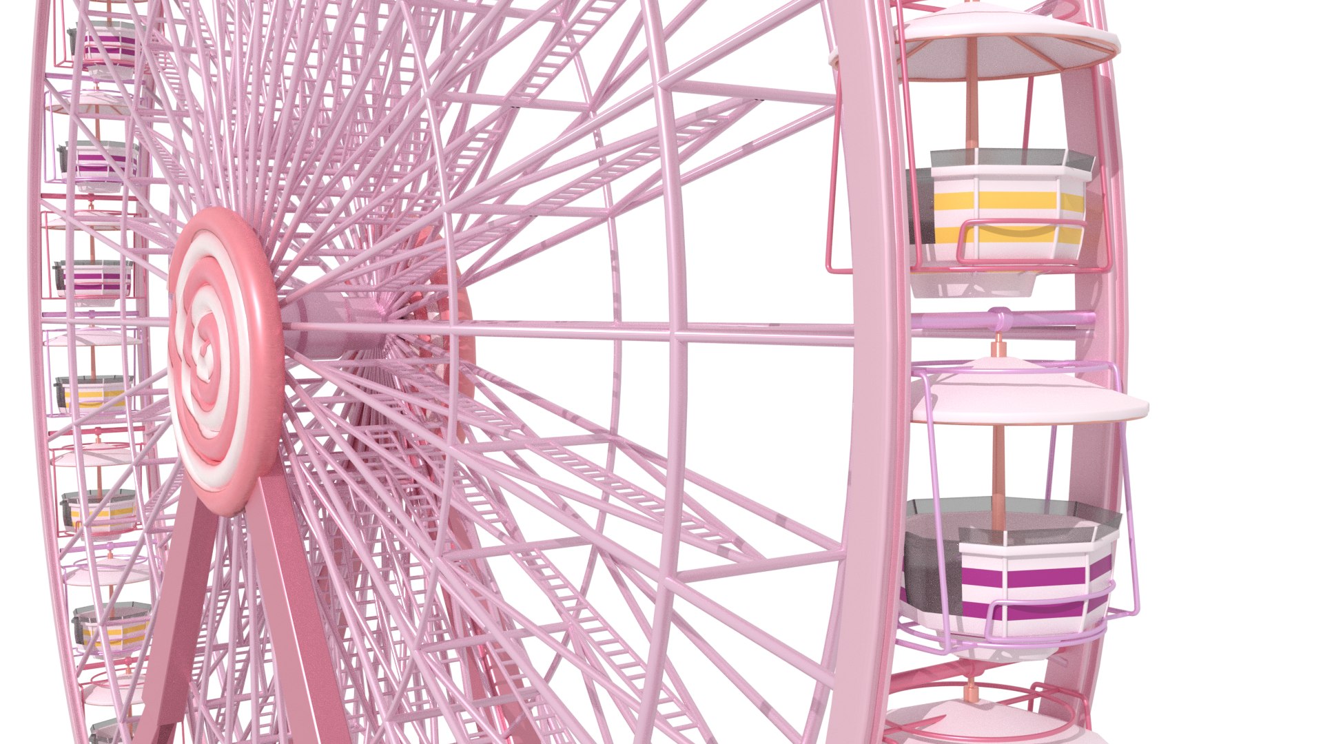 3D Ferris Wheel Cute Candy - TurboSquid 2015148