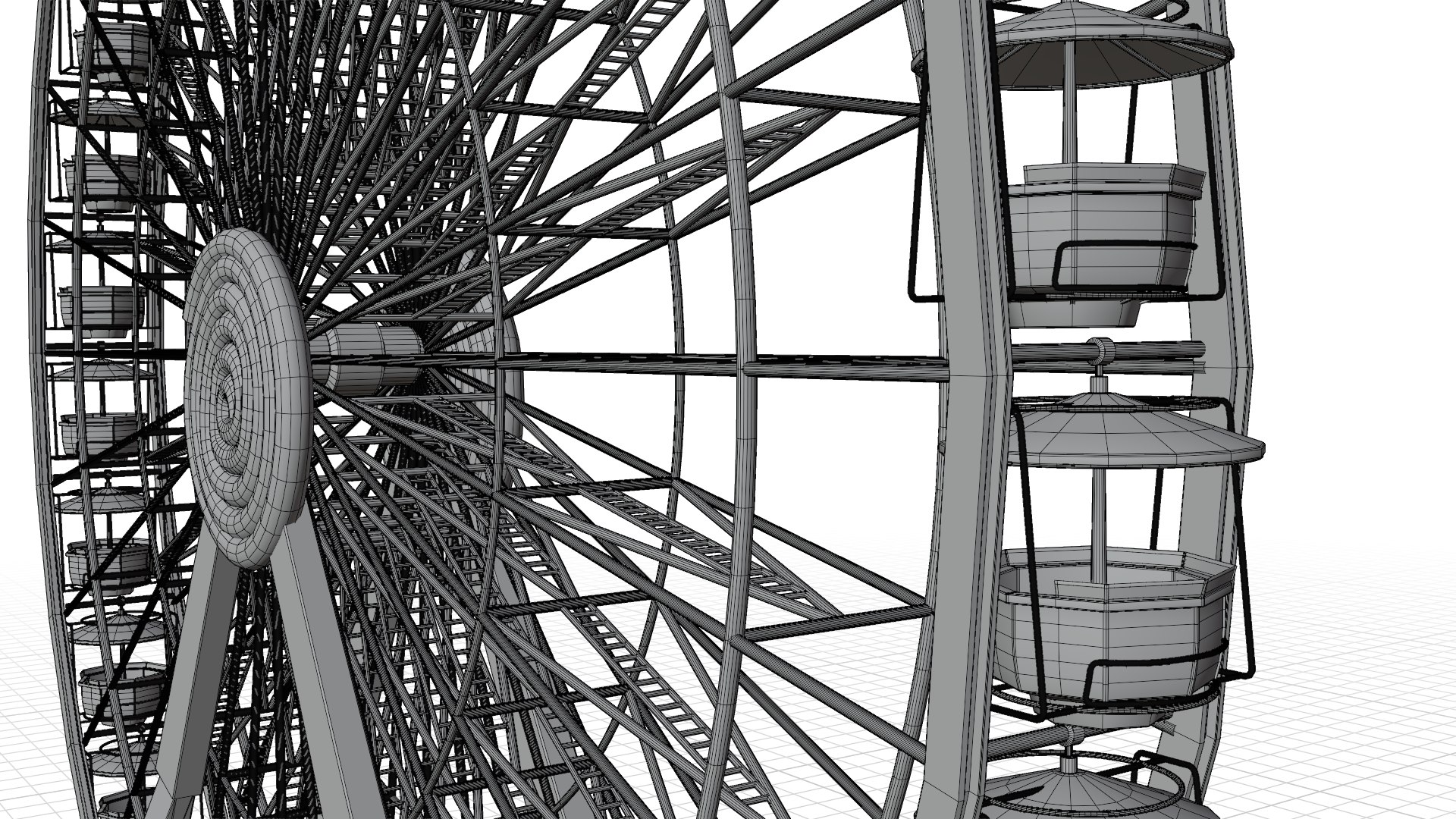 3D Ferris Wheel Cute Candy - TurboSquid 2015148