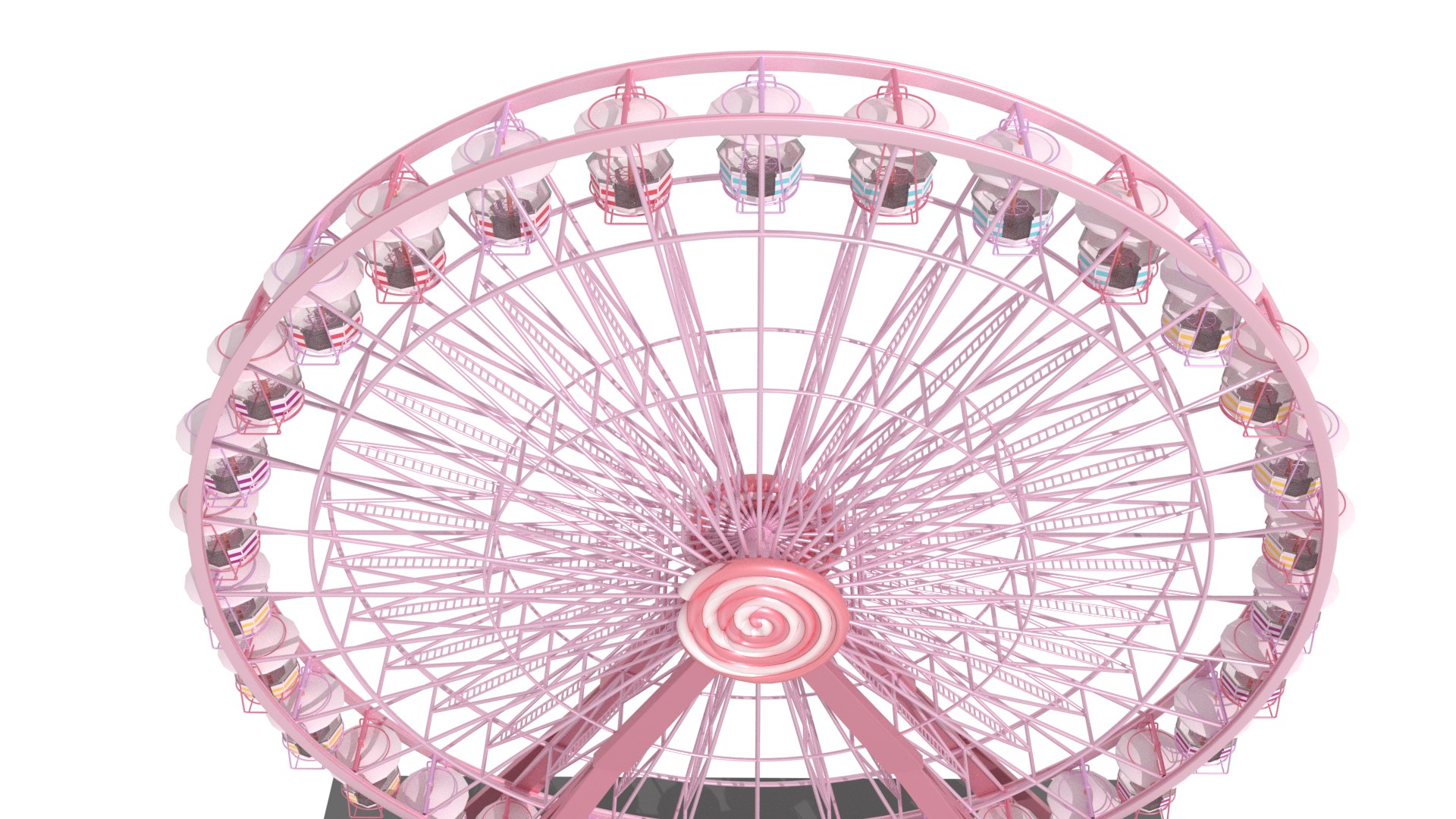 3D Ferris Wheel Cute Candy - TurboSquid 2015148