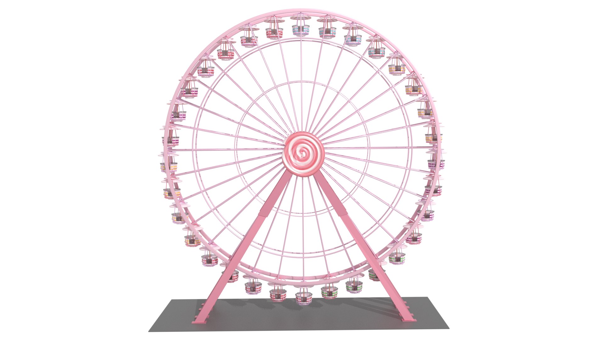 3D Ferris Wheel Cute Candy - TurboSquid 2015148