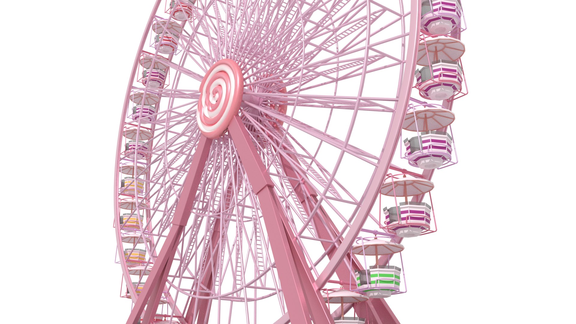 3D Ferris Wheel Cute Candy - TurboSquid 2015148