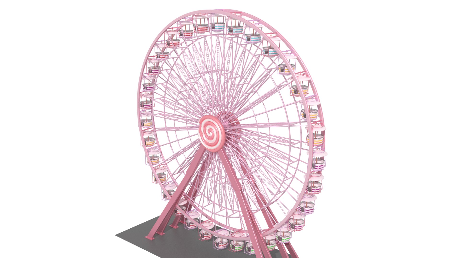 3D Ferris Wheel Cute Candy - TurboSquid 2015148