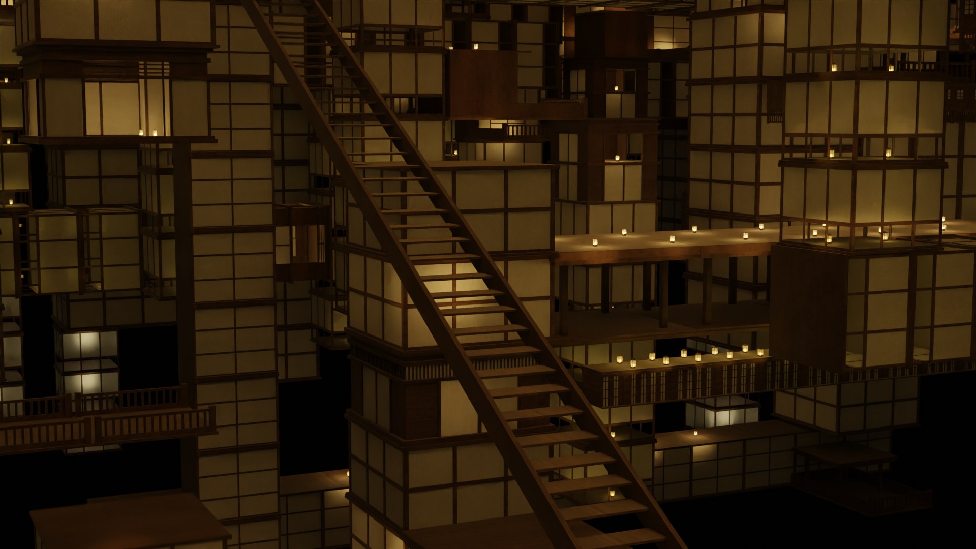 3d Model Infinity Castle Concept From Demon Slayer Turbosquid 2074266