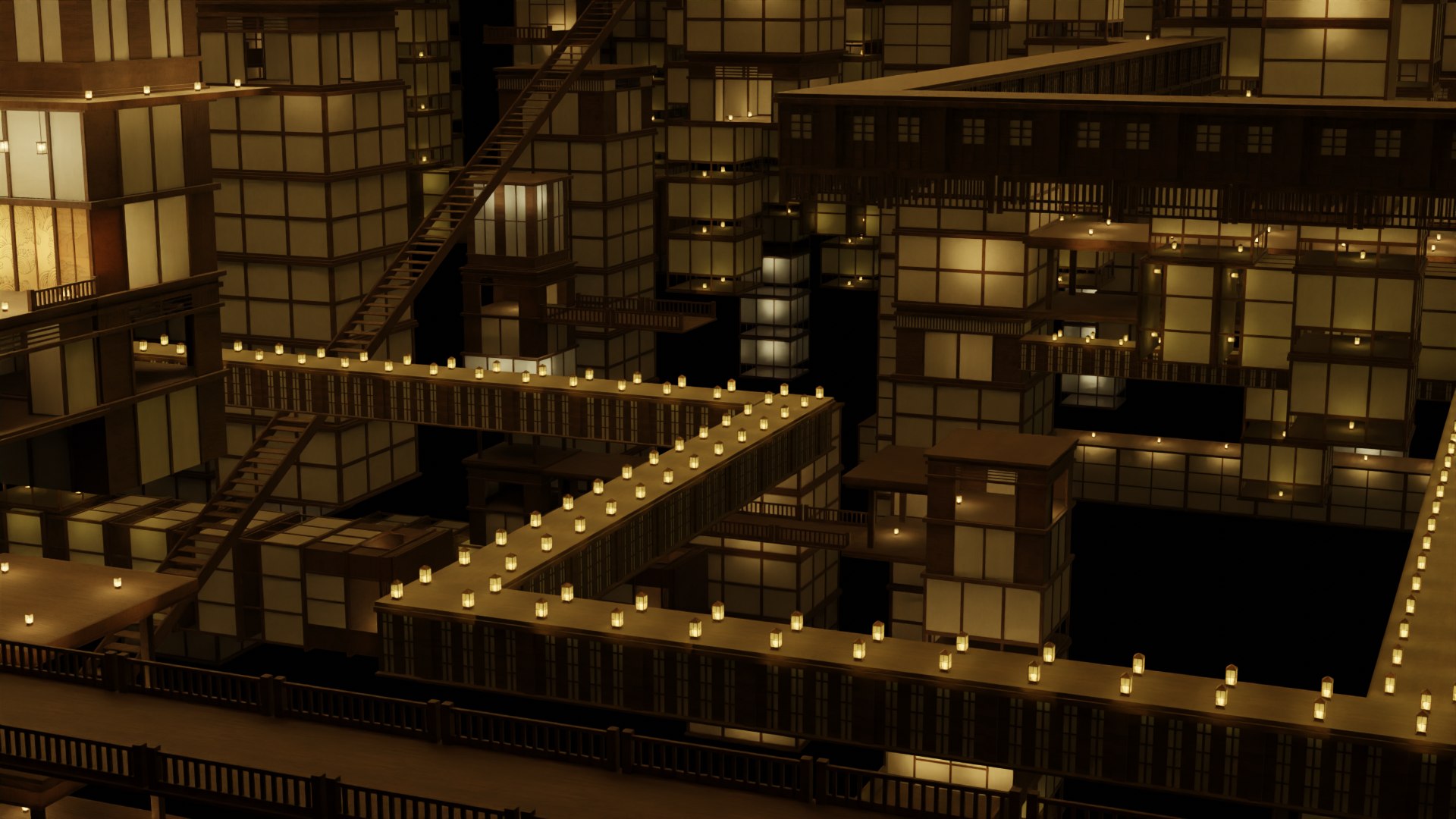 3d Model Infinity Castle Concept From Demon Slayer Turbosquid 2074266