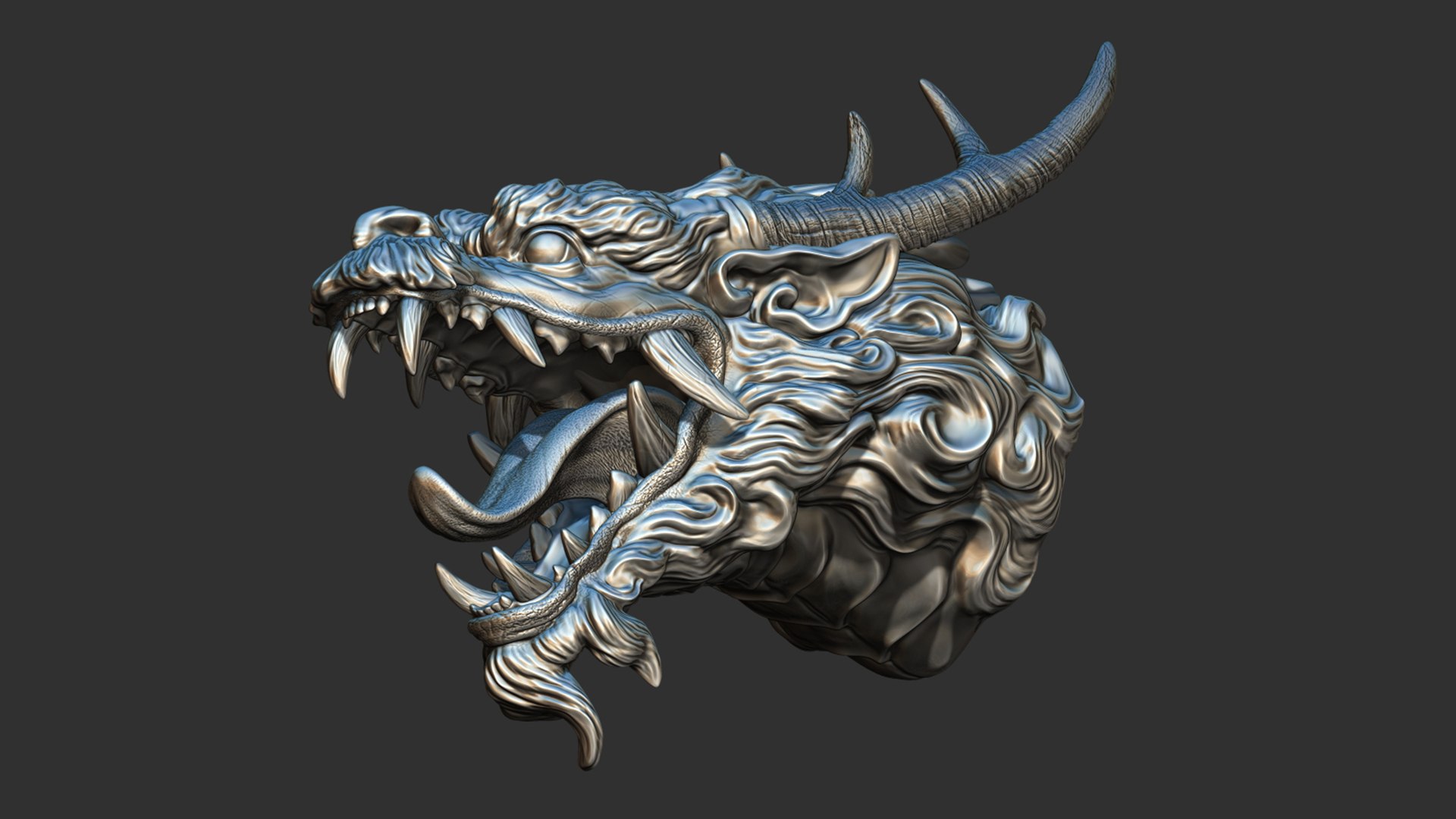 Chinese Dragon Grin 3D Model - TurboSquid 1869425