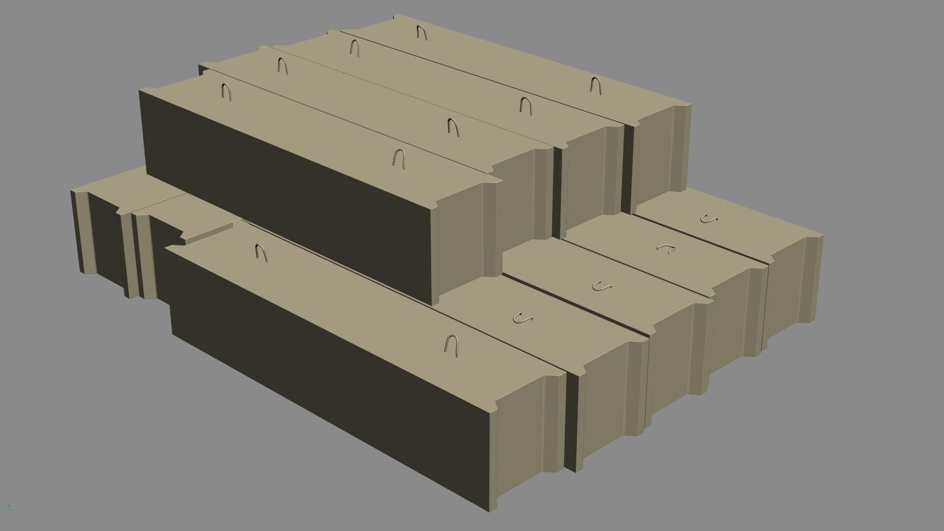 3D Foundation Blocks Model - TurboSquid 2016007