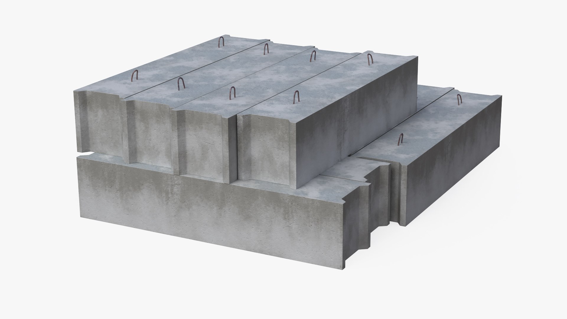 3D Foundation Blocks Model - TurboSquid 2016007