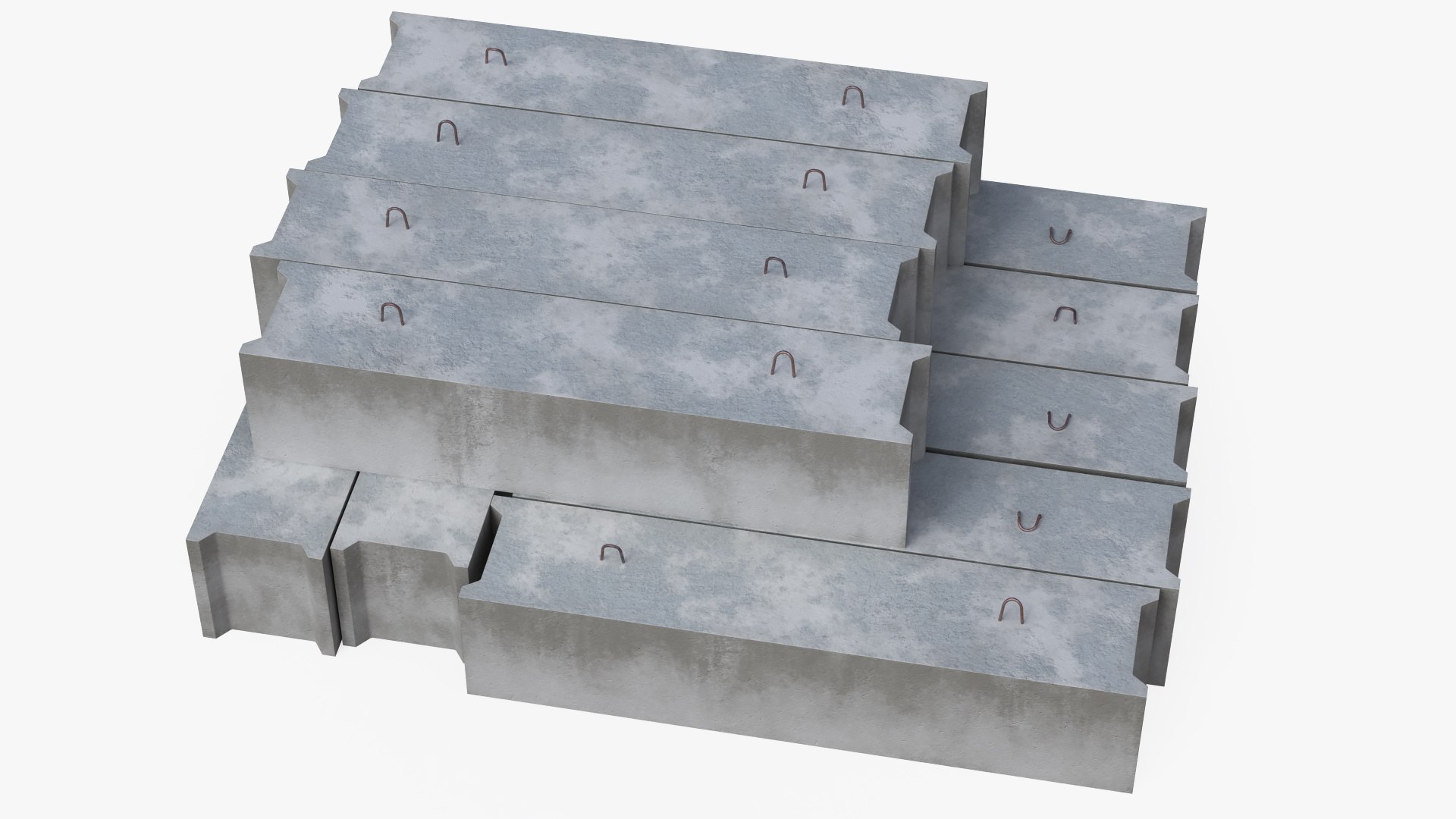 3D Foundation Blocks Model - TurboSquid 2016007