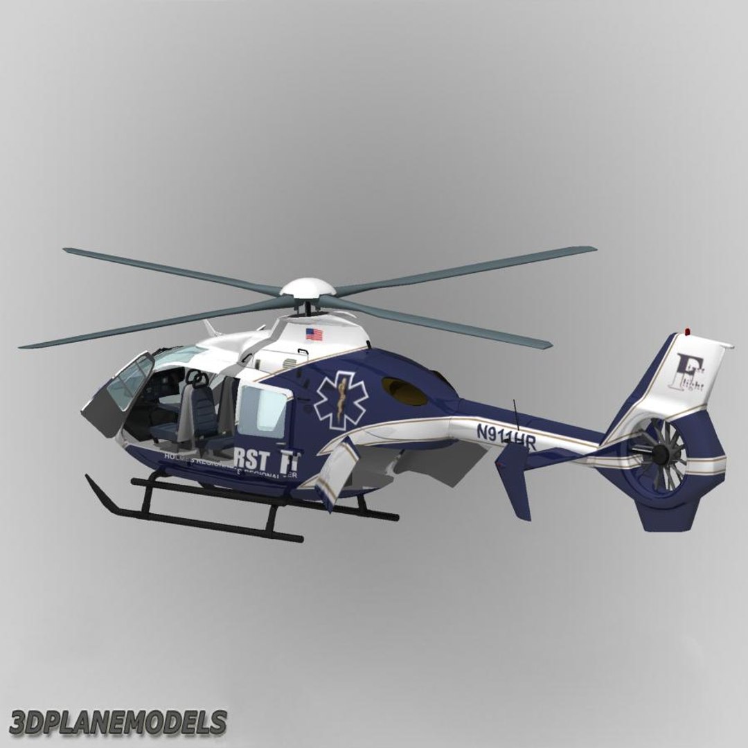 3d Model Of Eurocopter Ec-135 Flight Medical
