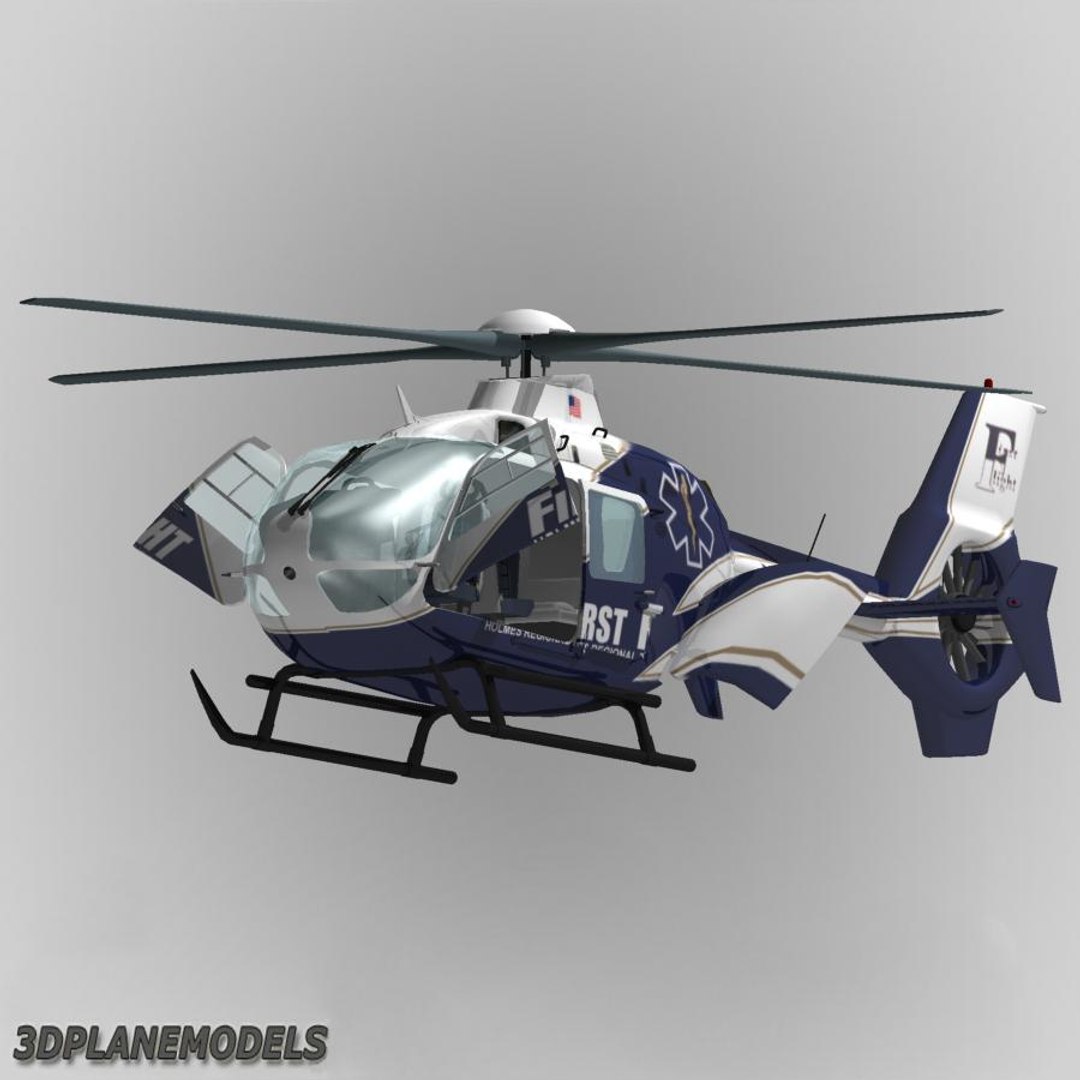 3d Model Of Eurocopter Ec-135 Flight Medical