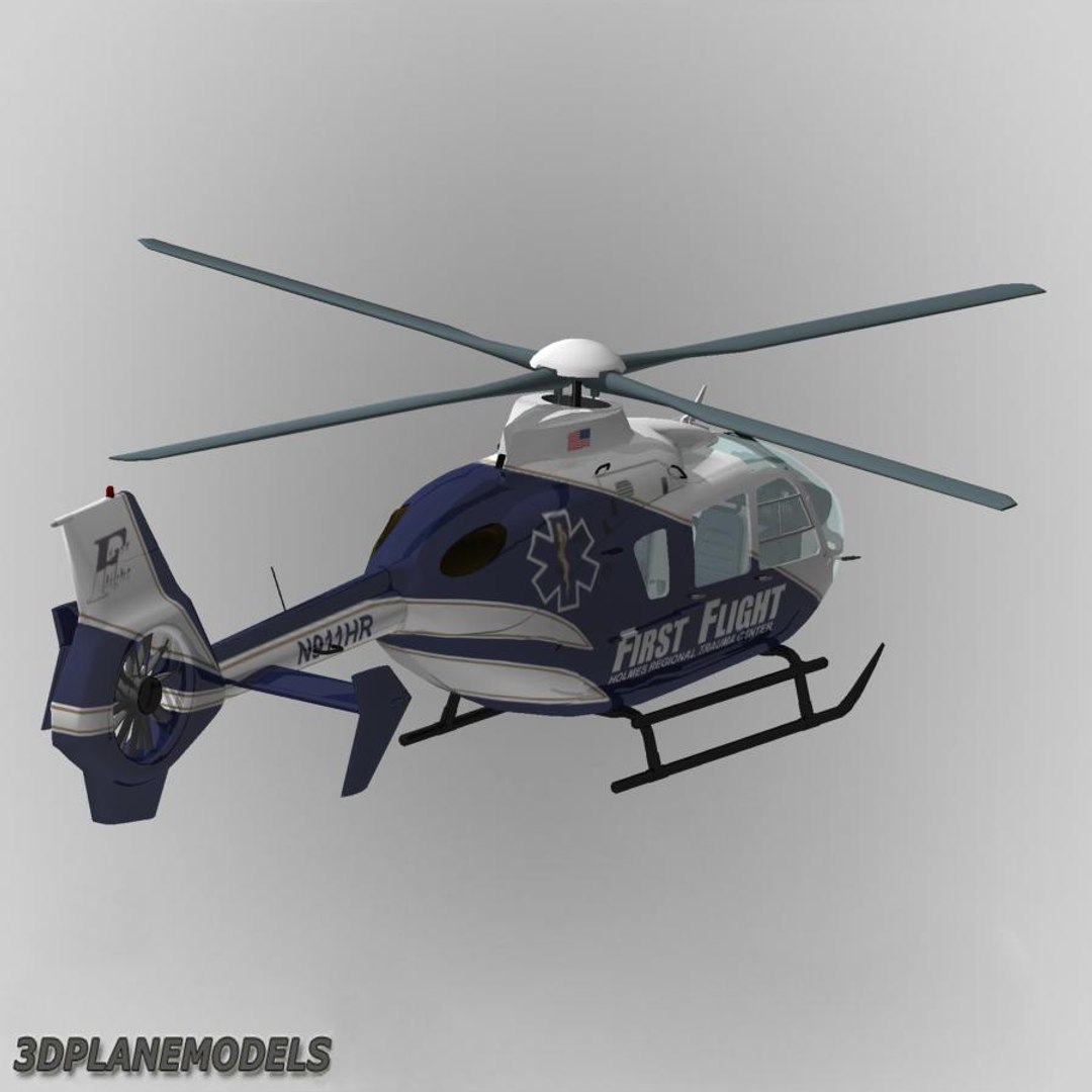 3d Model Of Eurocopter Ec-135 Flight Medical