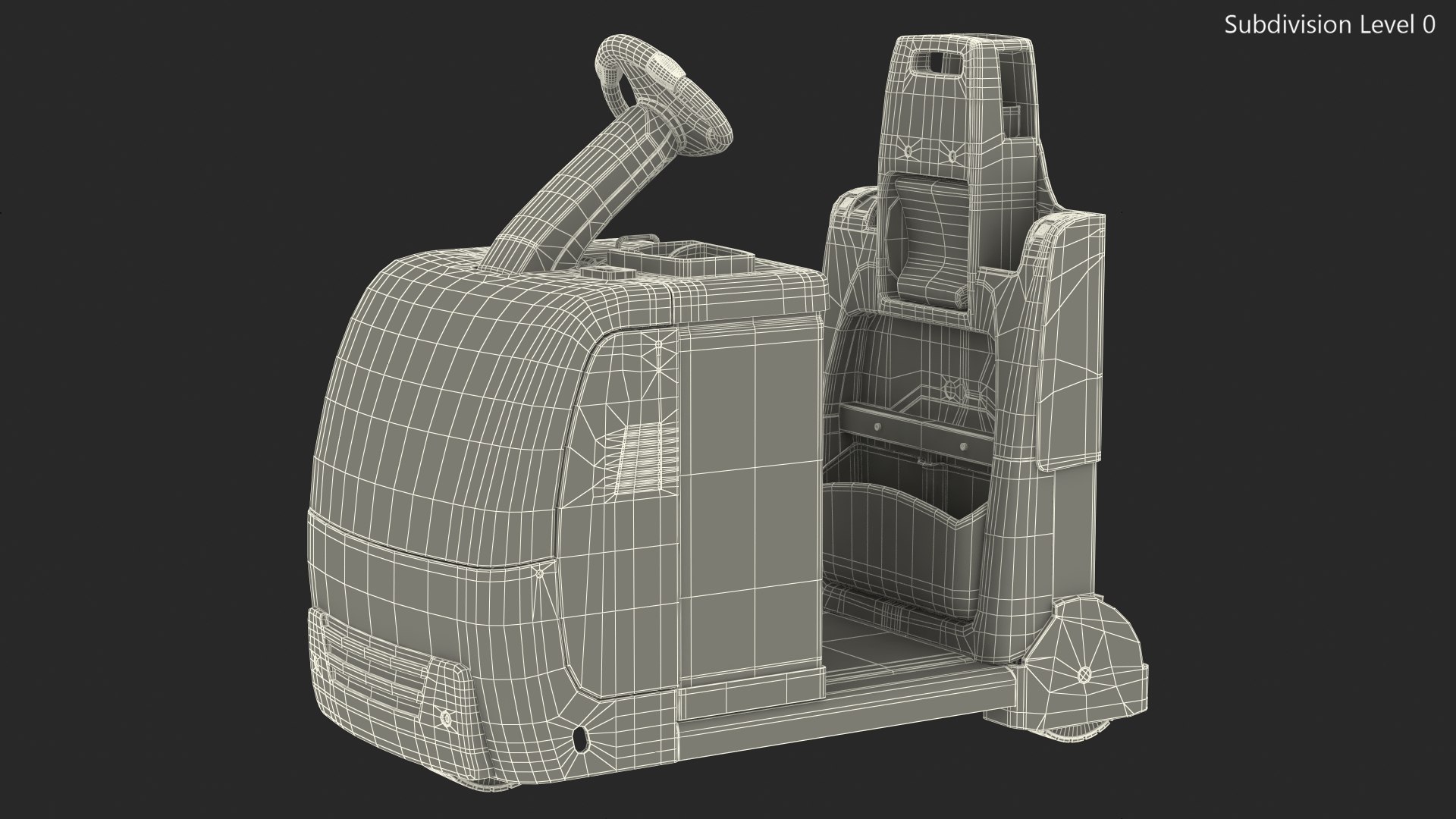 Tow Tractor Dirty Model - TurboSquid 1874745