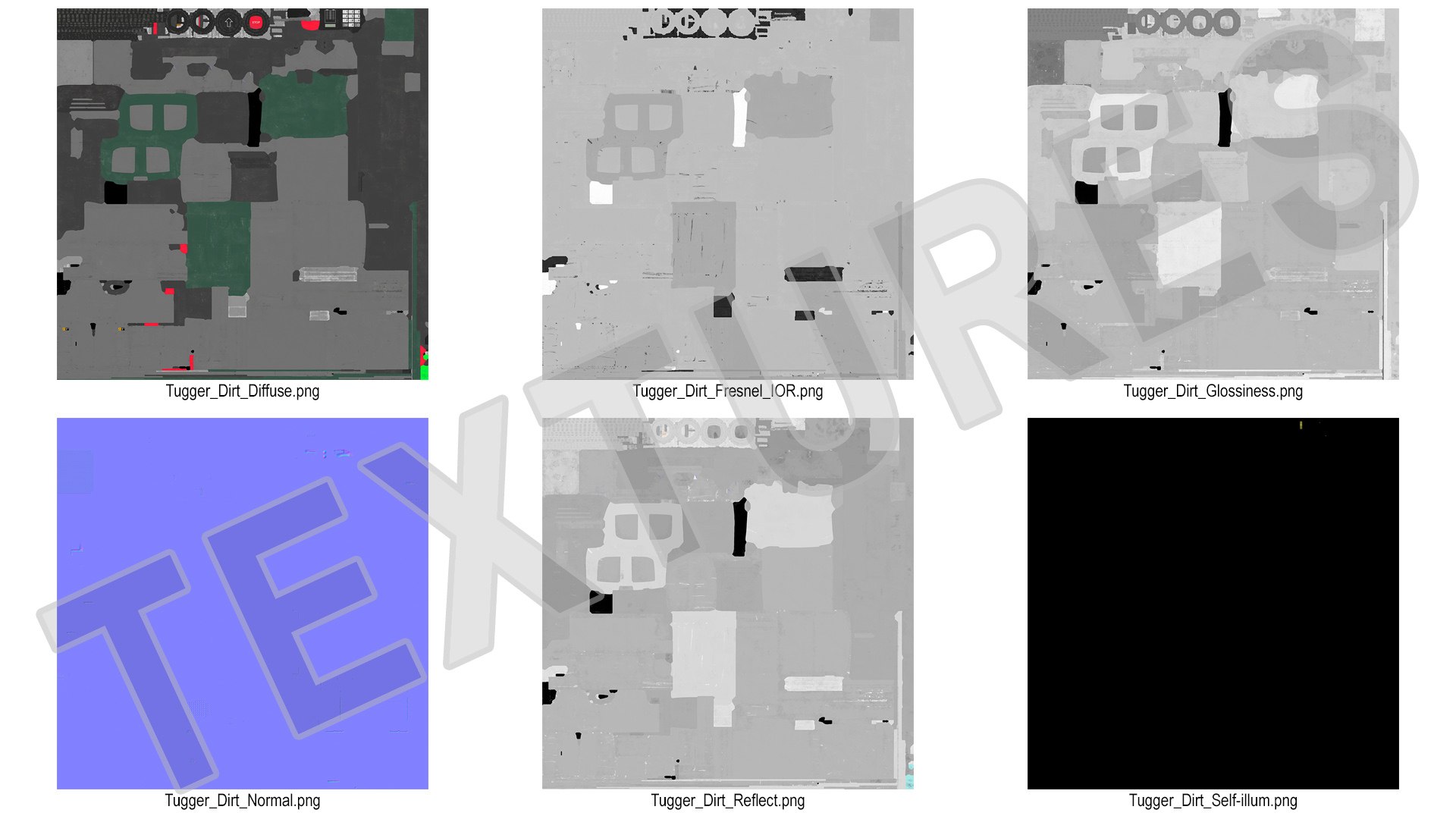 Tow Tractor Dirty Model - TurboSquid 1874745
