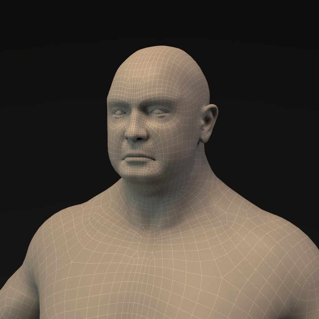 Obese Man Base Mesh 3D Model - TurboSquid 2226081