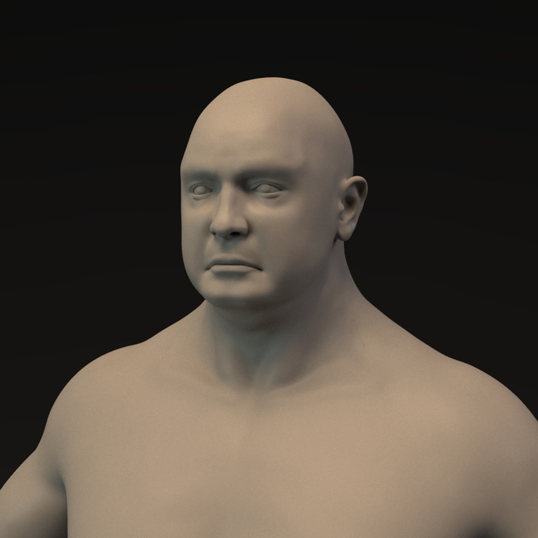 Obese Man Base Mesh 3D Model - TurboSquid 2226081