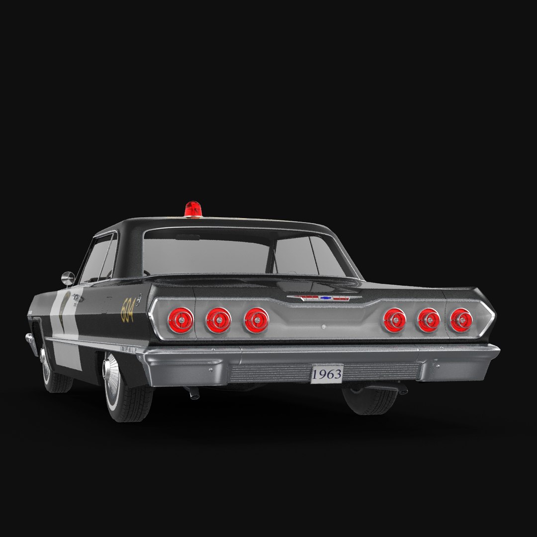 3d Chevy Impala 64 Police Car