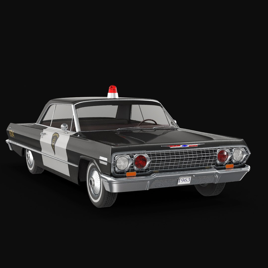 3d Chevy Impala 64 Police Car