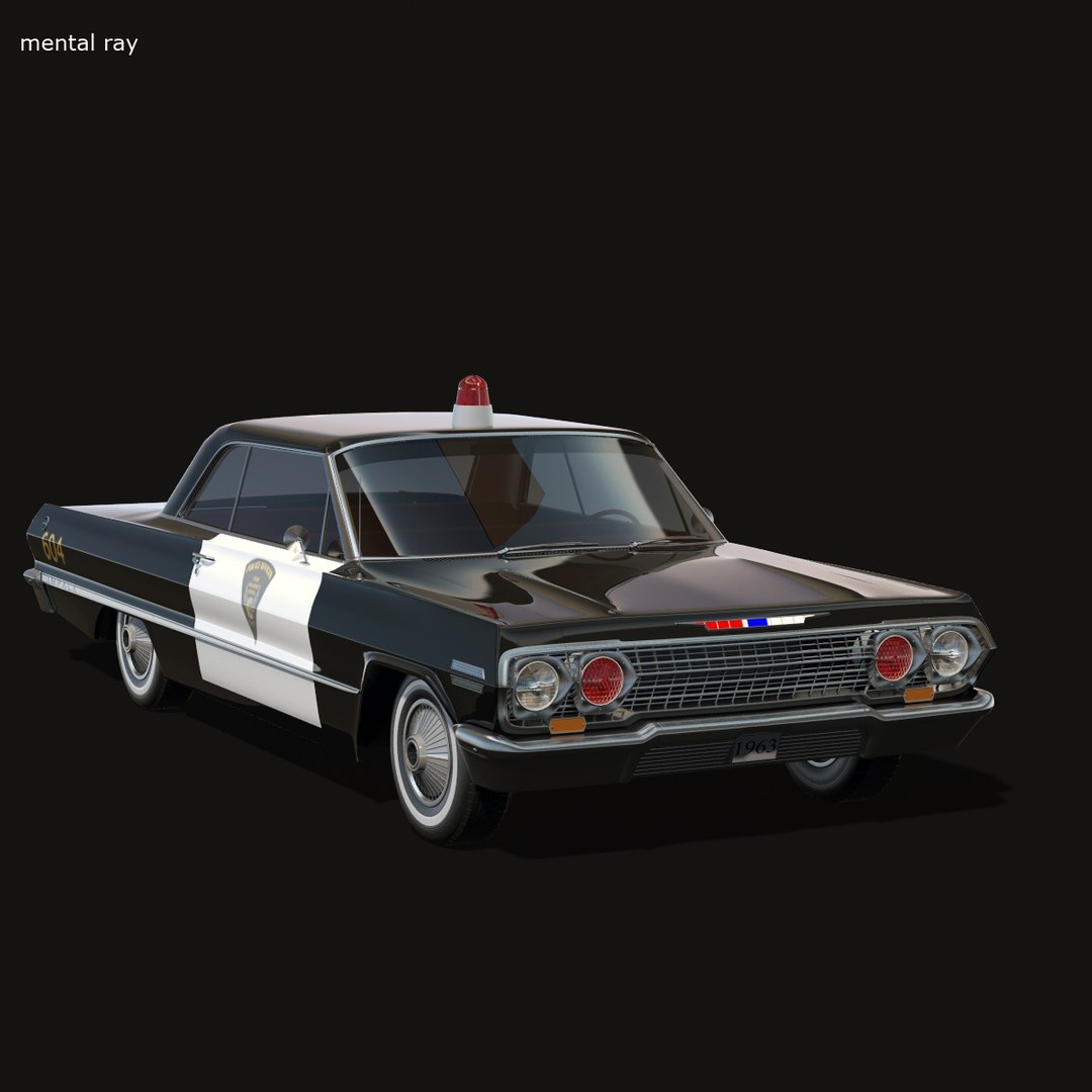 3d Chevy Impala 64 Police Car