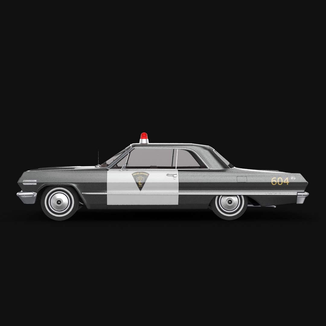 3d Chevy Impala 64 Police Car