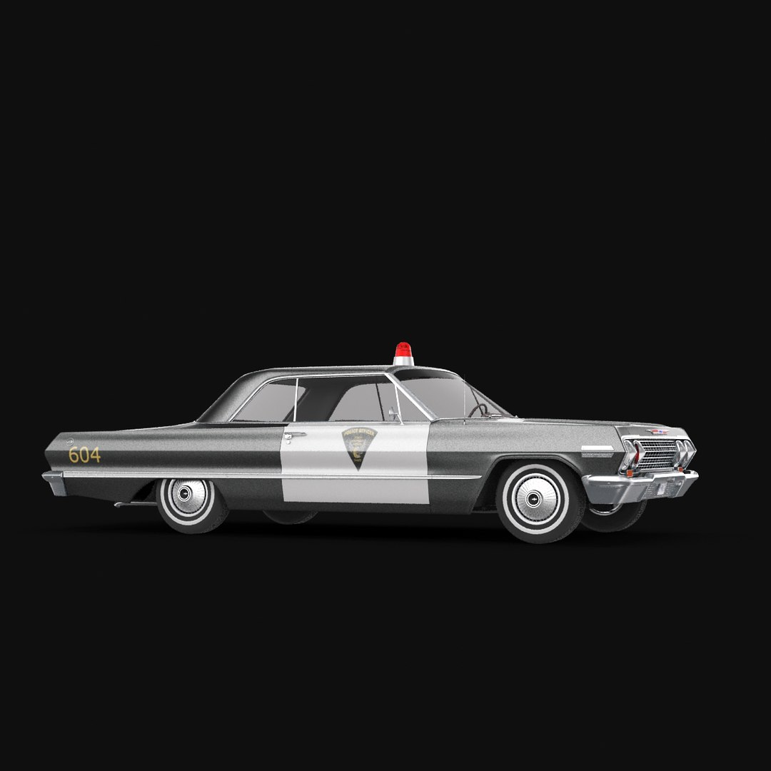 3d Chevy Impala 64 Police Car