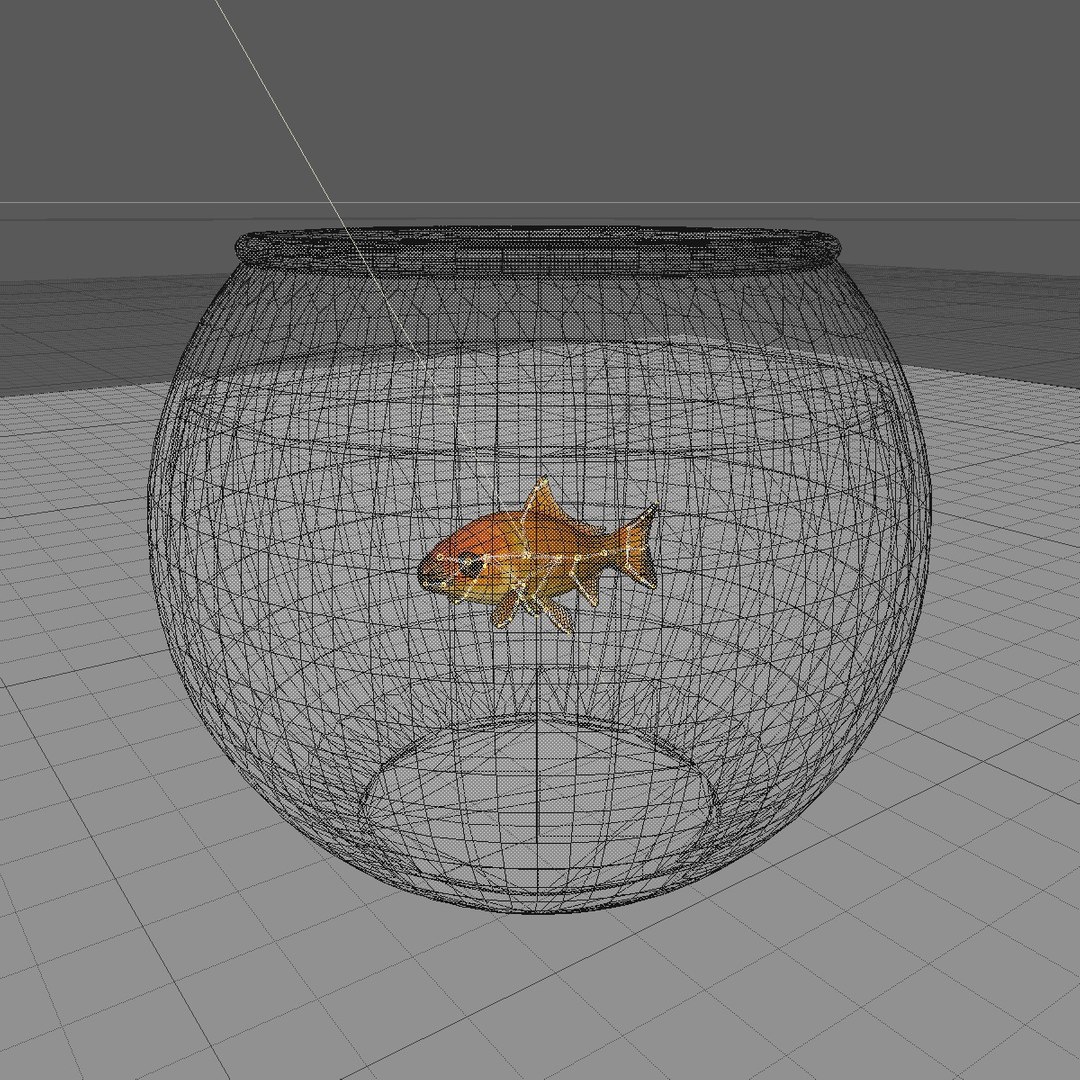 Common Goldfish Fish Bowl 3d C4d