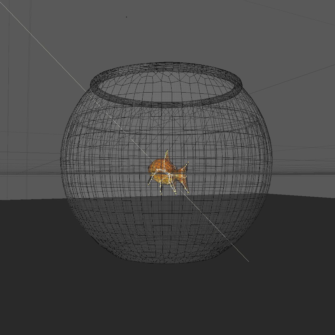 Common Goldfish Fish Bowl 3d C4d