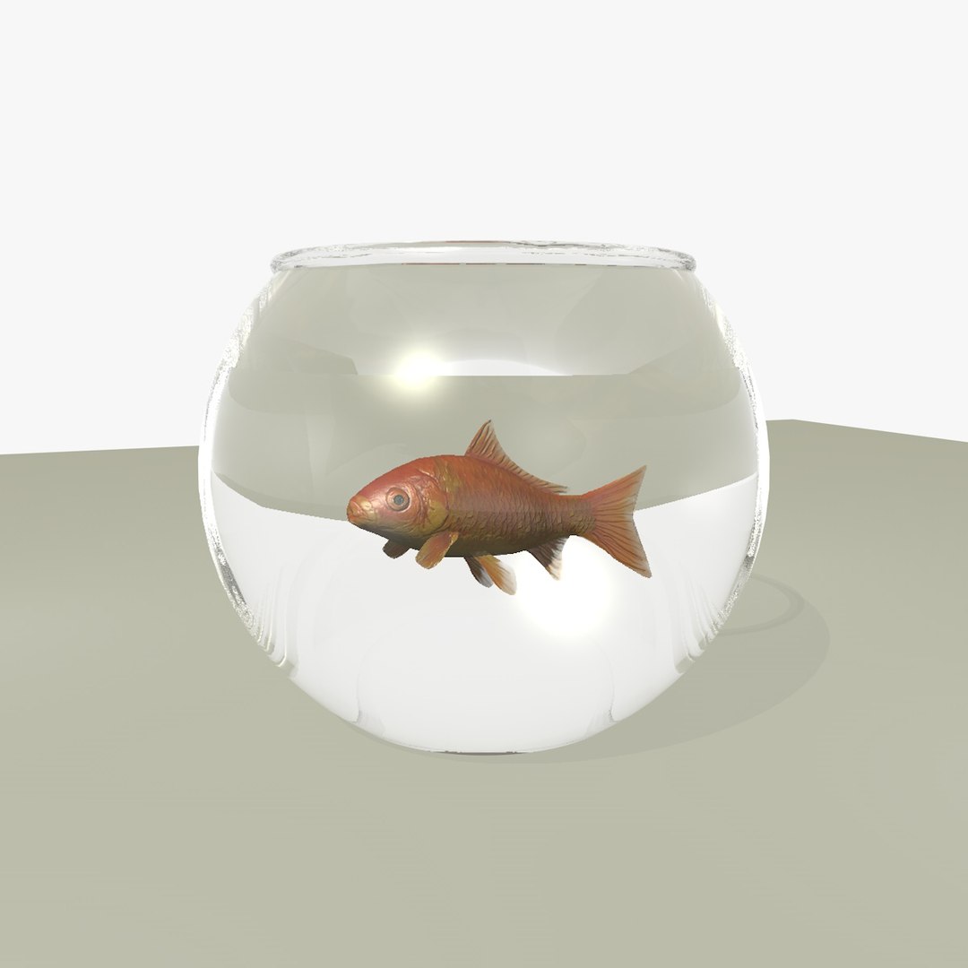 Common Goldfish Fish Bowl 3d C4d