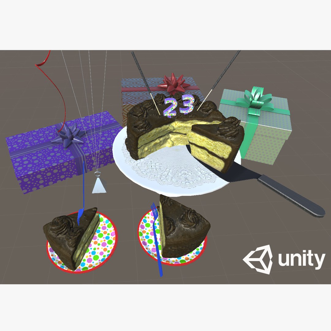 3D Cake Pbr Unity Model - TurboSquid 1354874