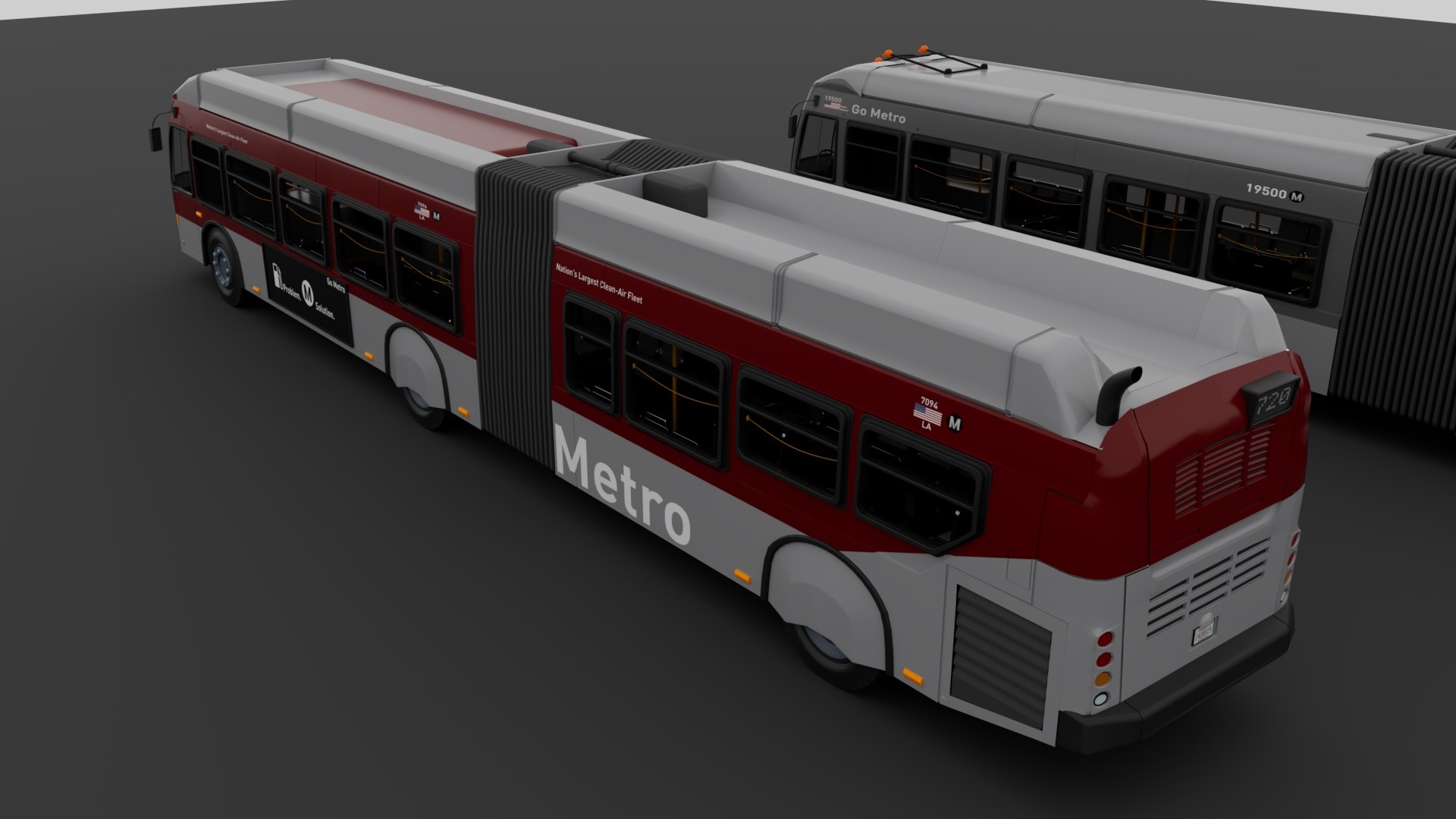 3D New Flyer XN40 Articulated Model - TurboSquid 1867173