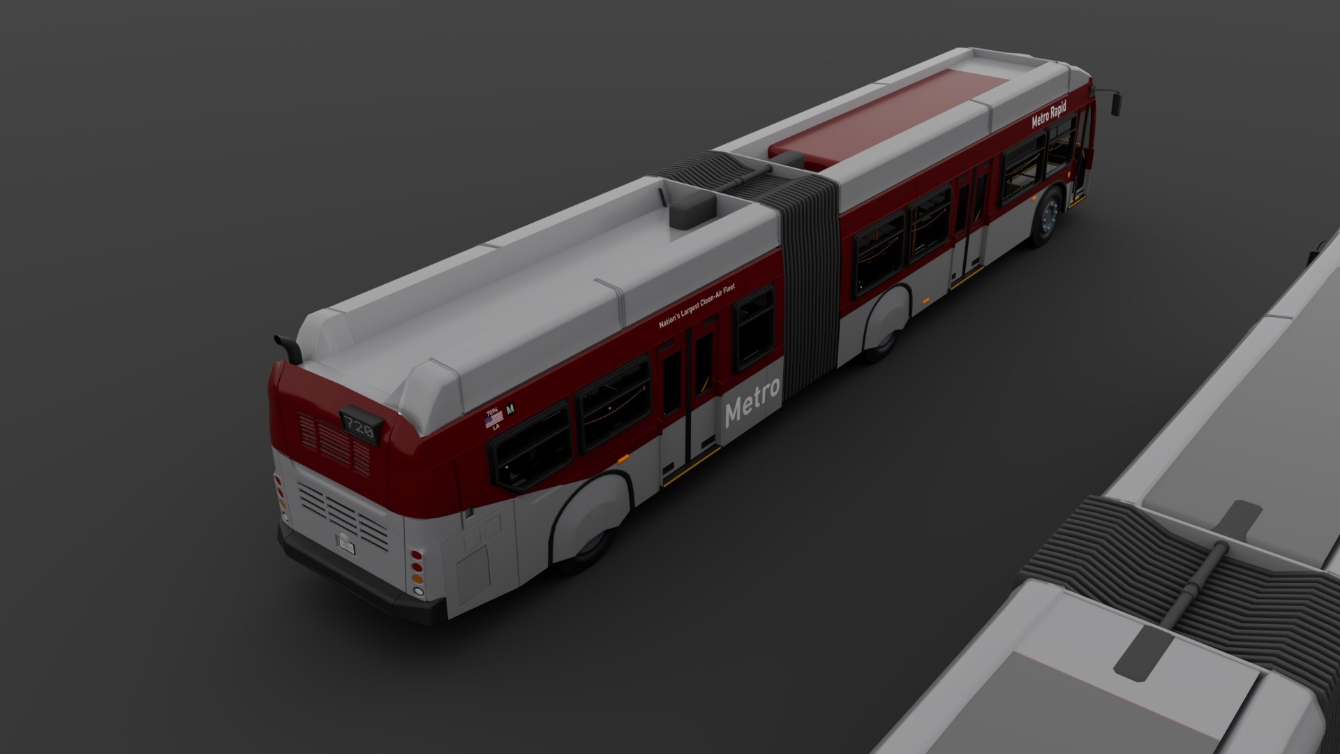 3D New Flyer XN40 Articulated Model - TurboSquid 1867173