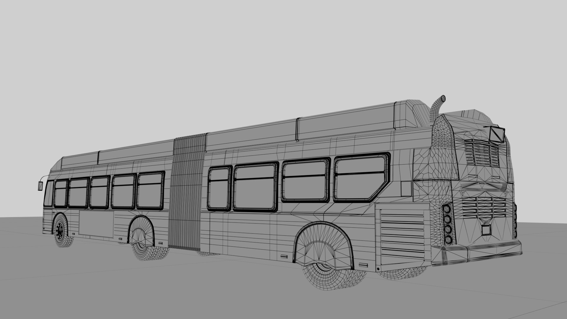 3D New Flyer XN40 Articulated Model - TurboSquid 1867173