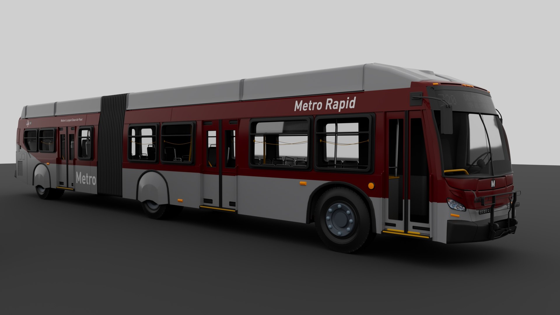 3D New Flyer XN40 Articulated Model - TurboSquid 1867173