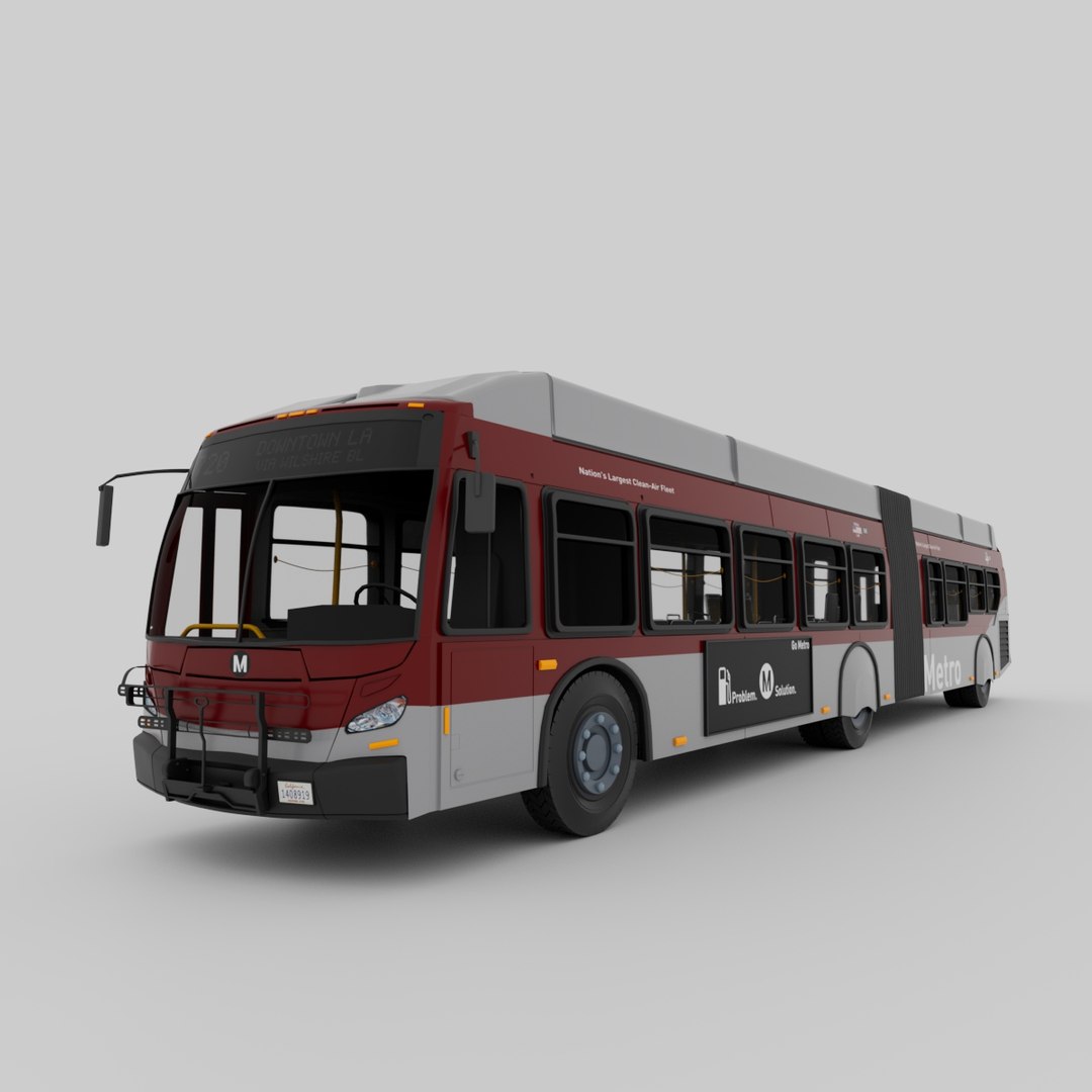 3D New Flyer XN40 Articulated Model - TurboSquid 1867173