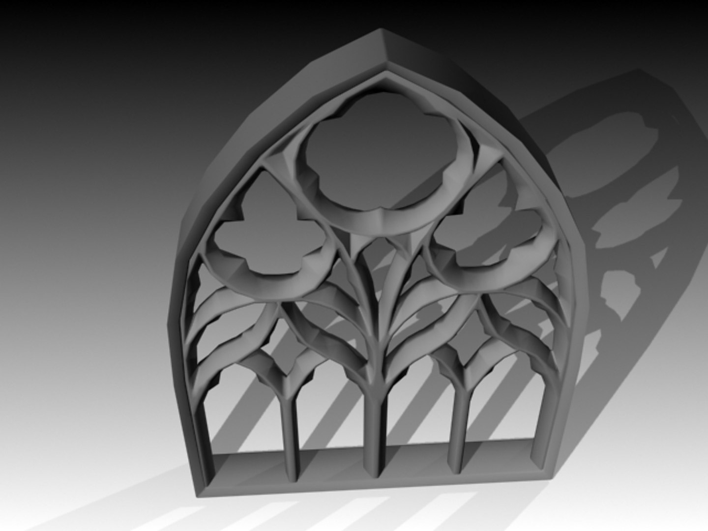 3d Gothic Window Model