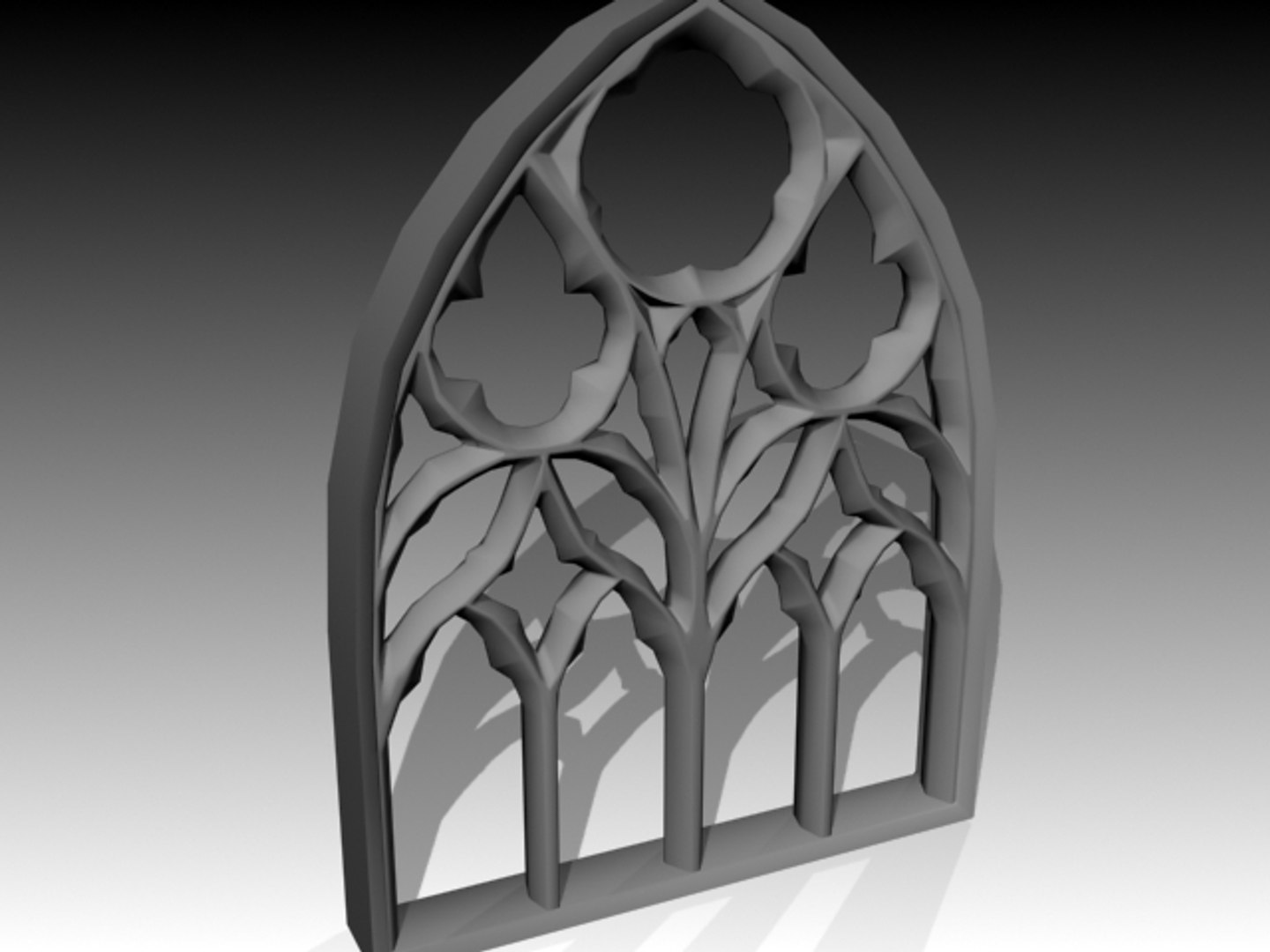 3d Gothic Window Model