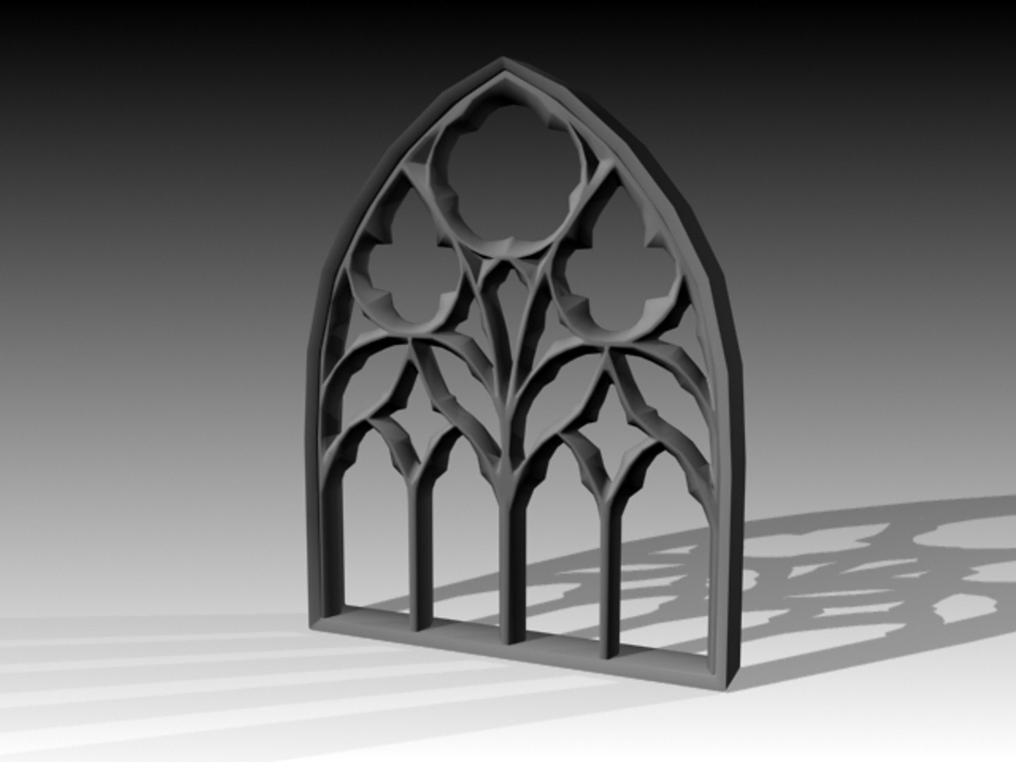 3d Gothic Window Model