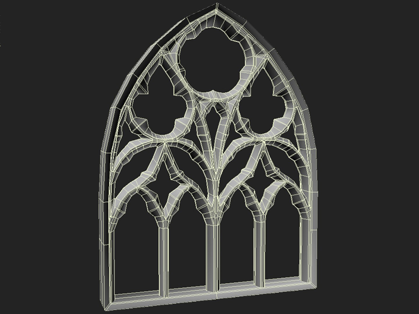 3d Gothic Window Model