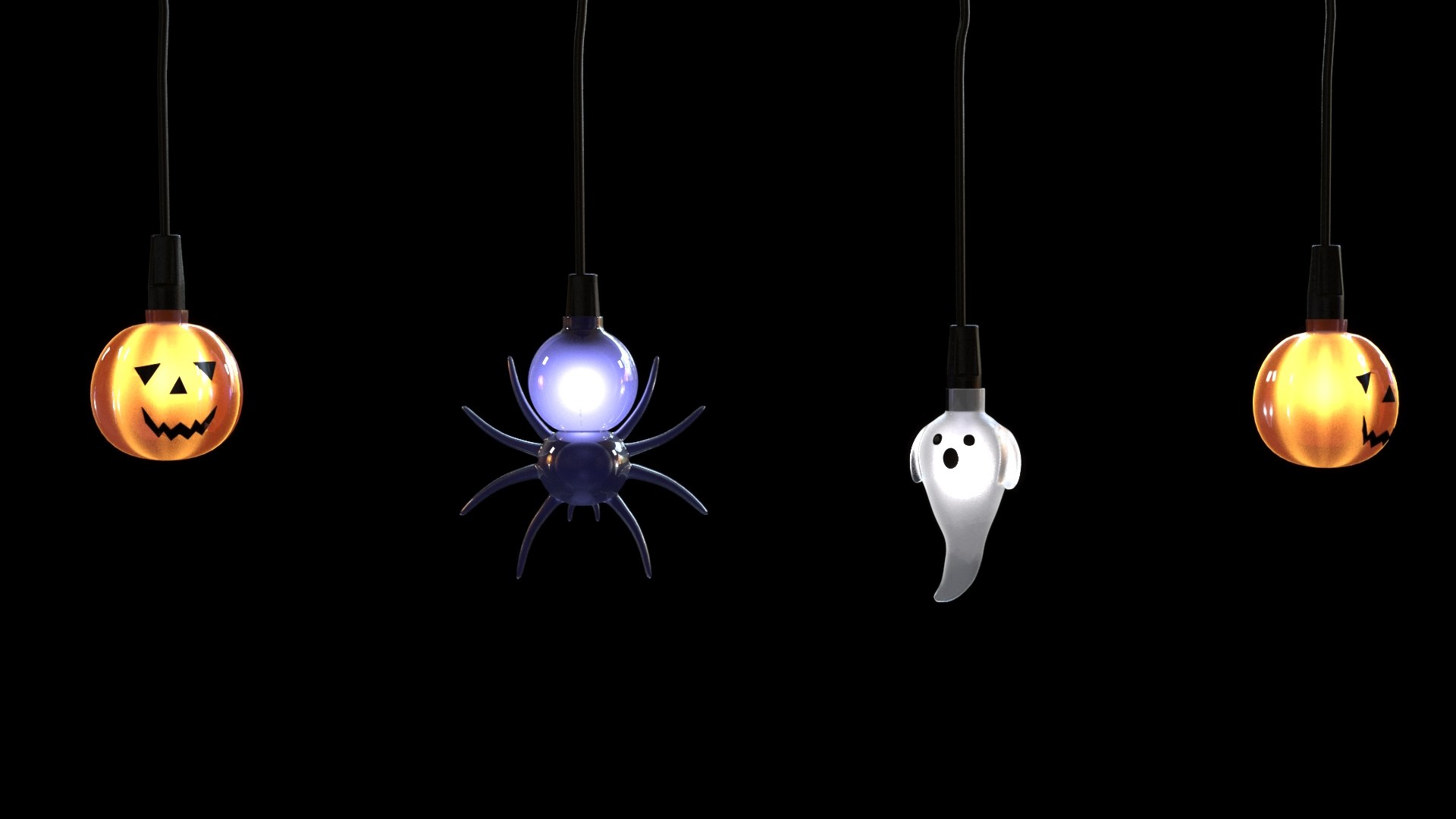 3D halloween led lights decorations - TurboSquid 1628886