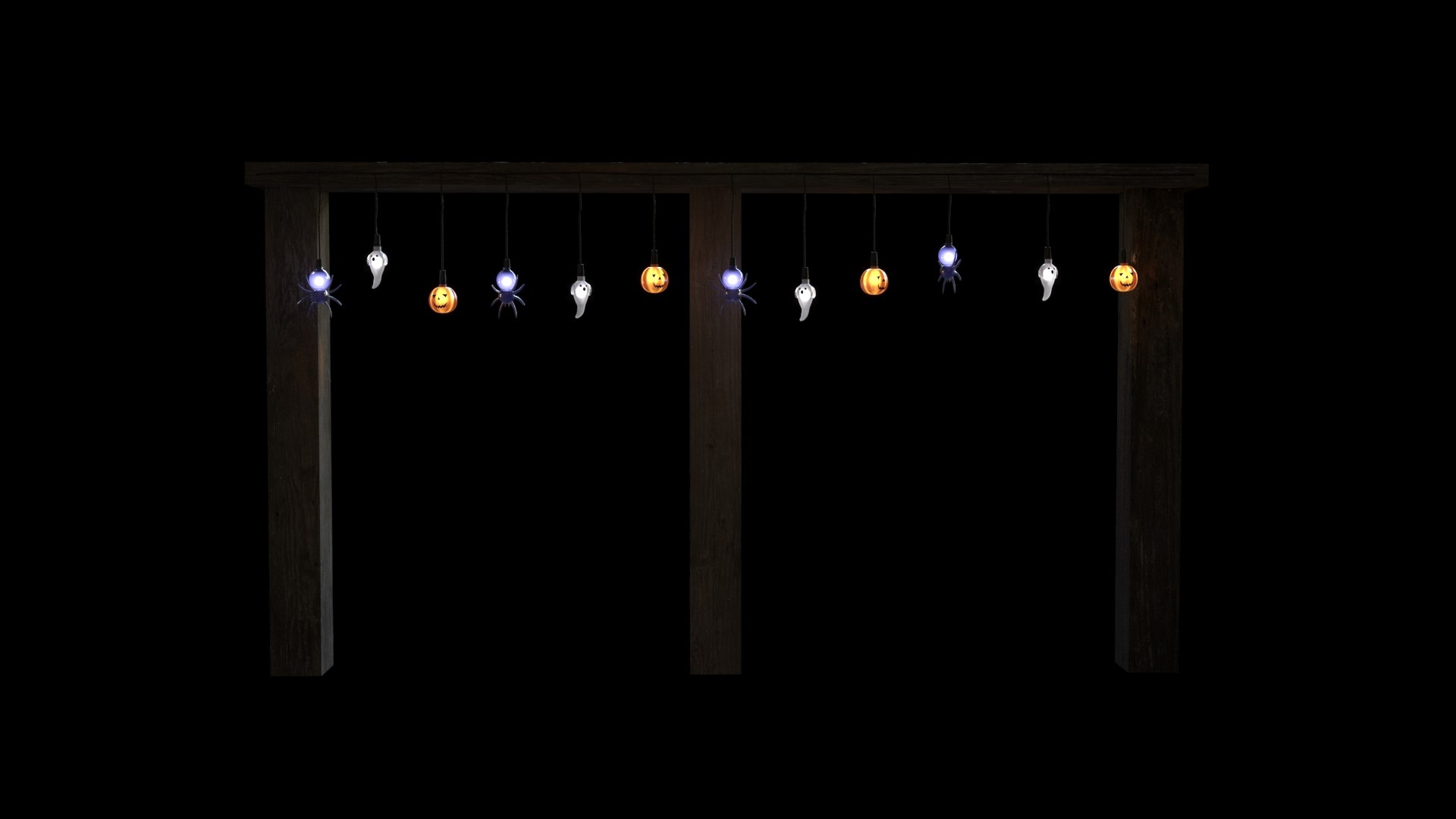 3D Halloween Led Lights Decorations - TurboSquid 1628886