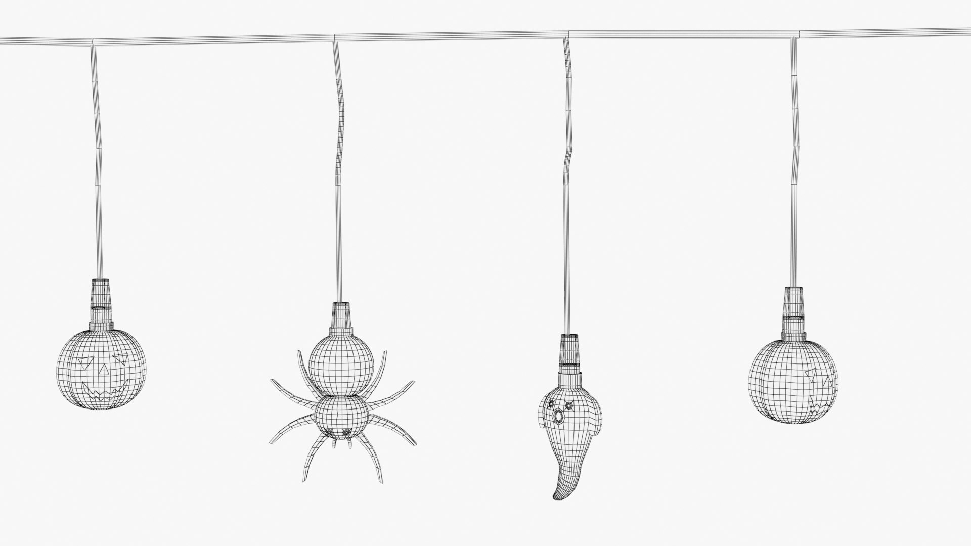 3D halloween led lights decorations - TurboSquid 1628886