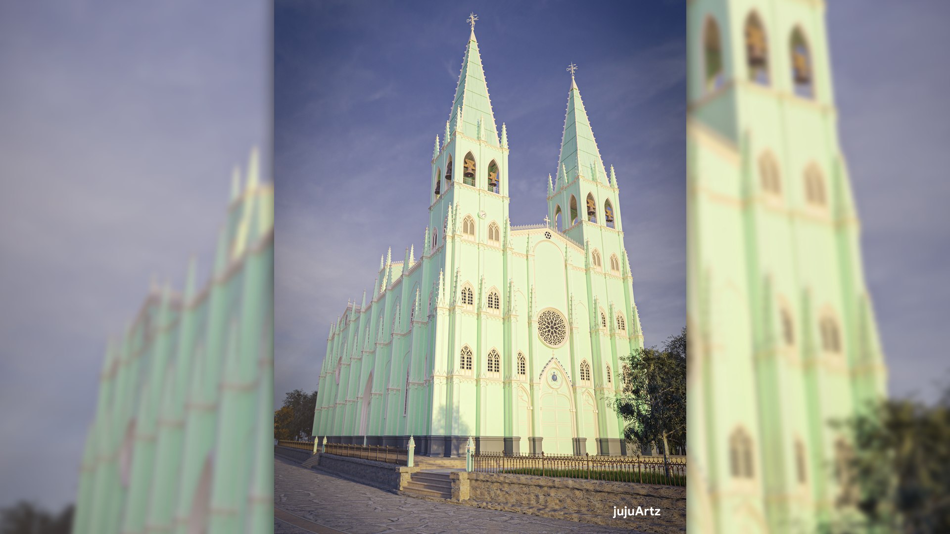 3D Gothic Church Filipino 3D Model Philippines - TurboSquid 1962594