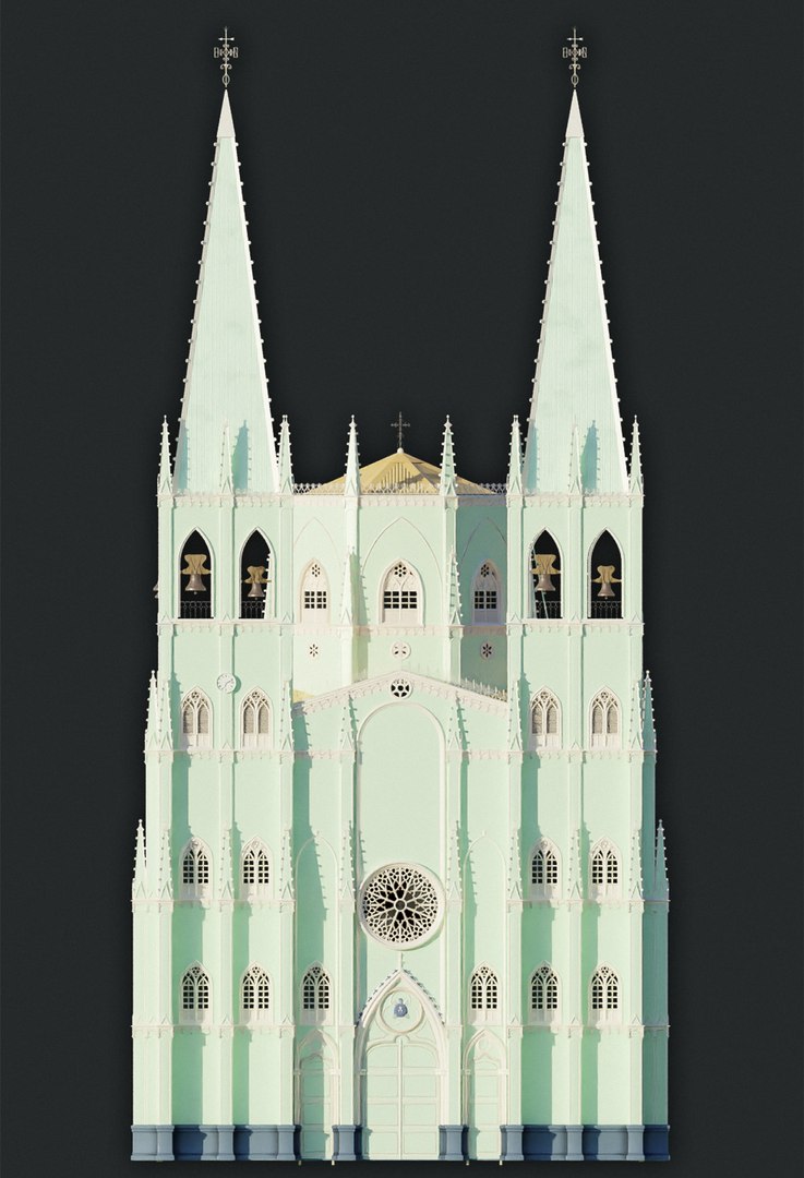 3D Gothic Church Filipino 3D Model Philippines - TurboSquid 1962594