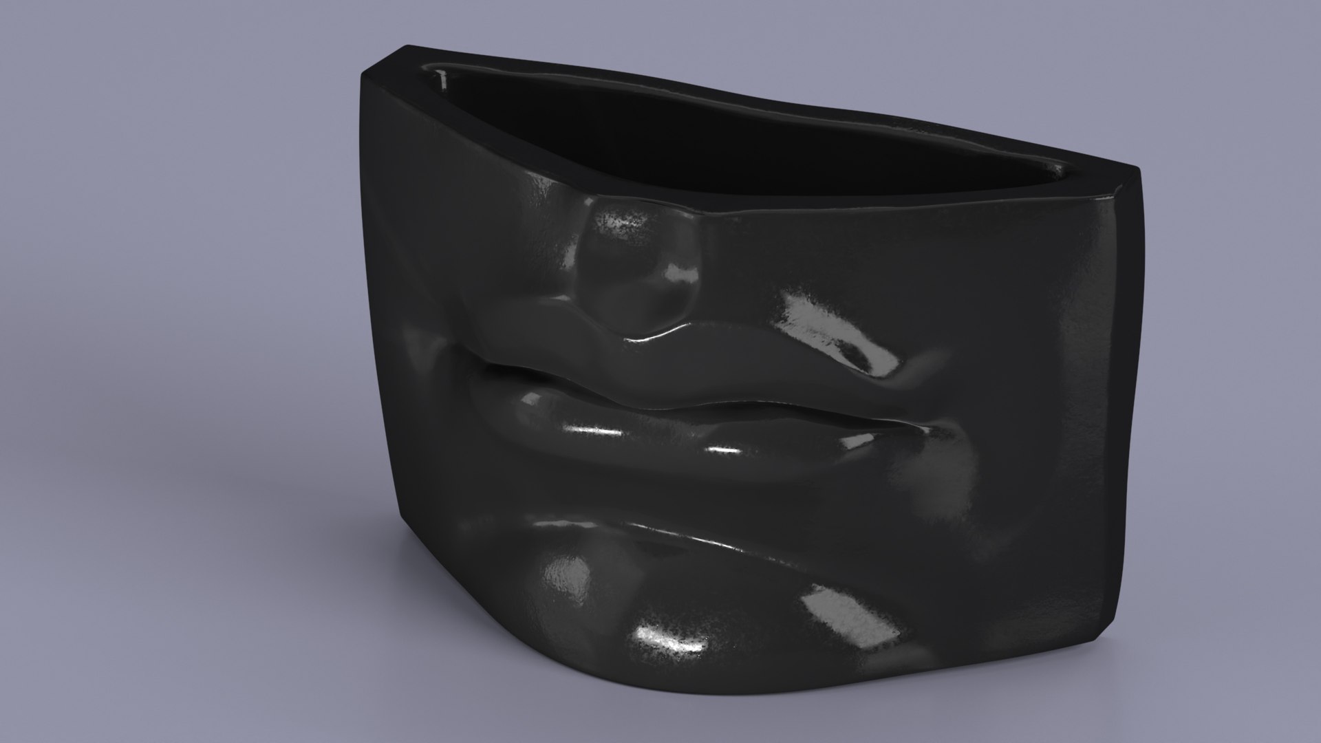 3D Michelangelo David Lips Decor Black - TurboSquid 2270245