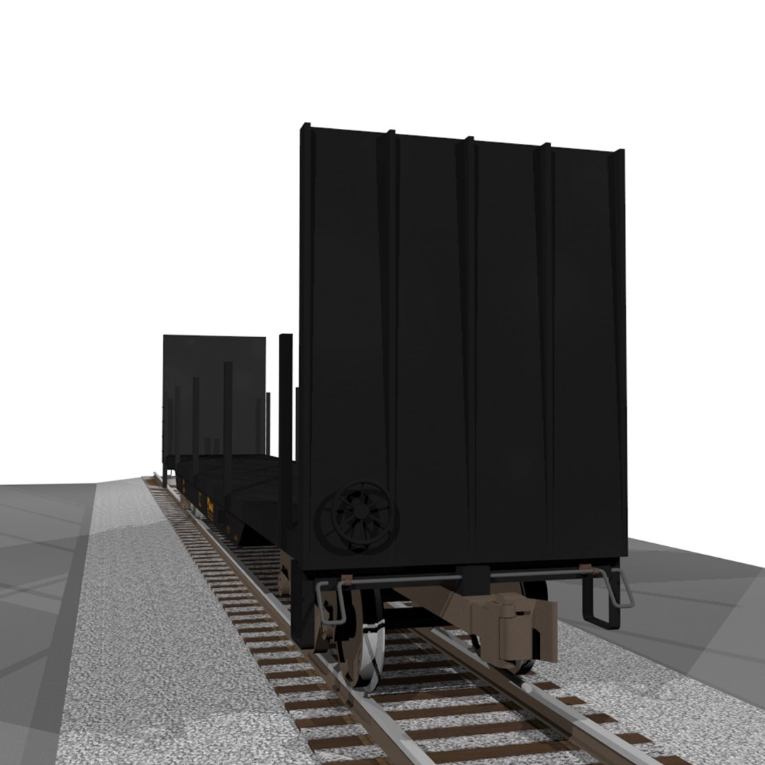 3d train car model